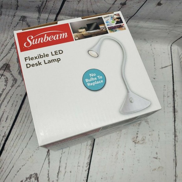 Unlisted | Accents | Sunbeam Led Desk Lamp White With Flexible Neck ...